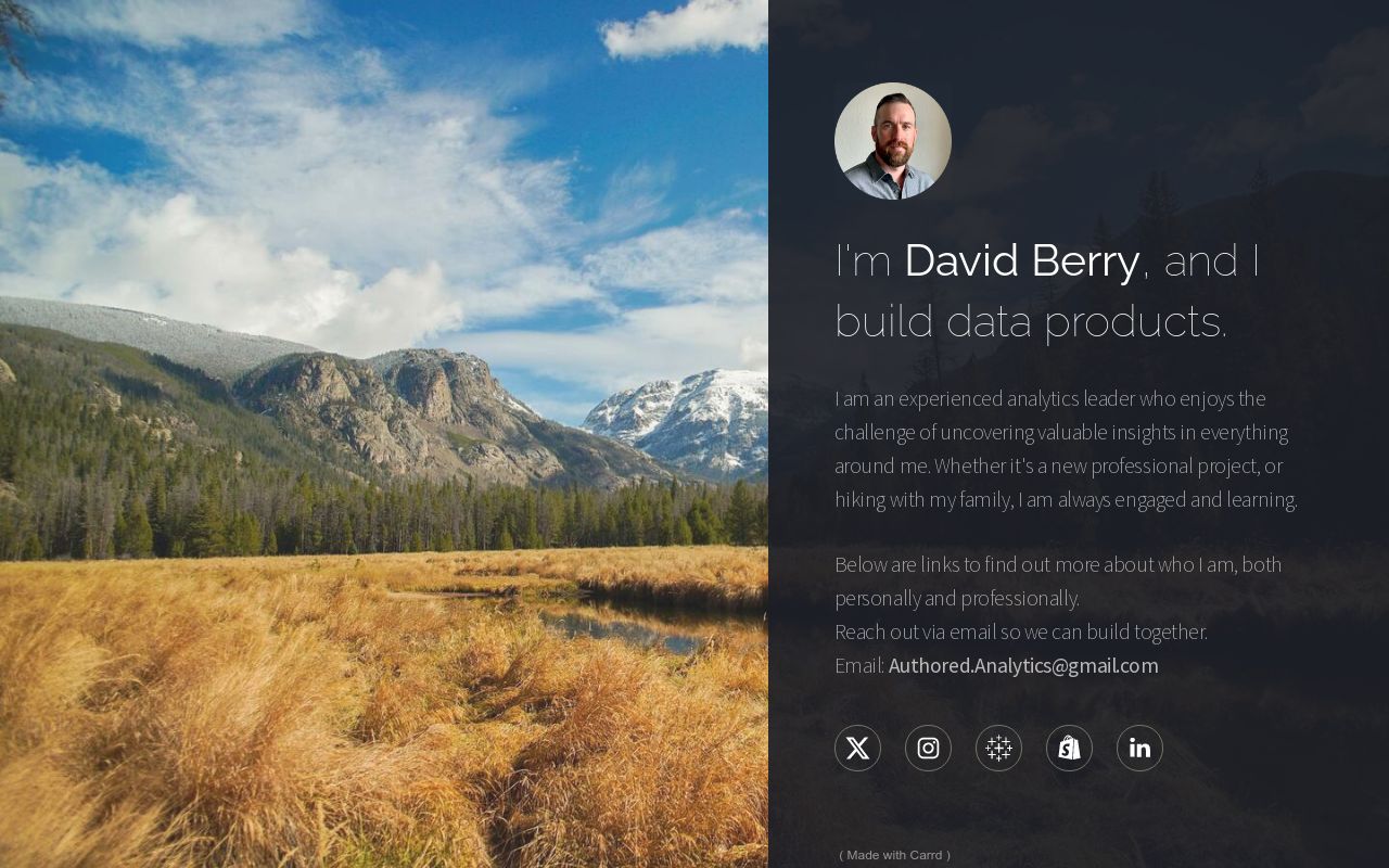 David Berry's Landing Page